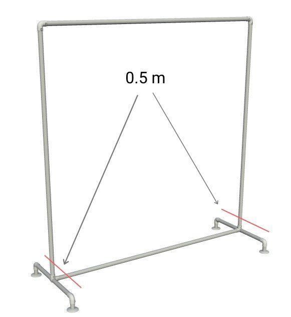 Industrial Freestanding Clothing Rail - Simplified Building