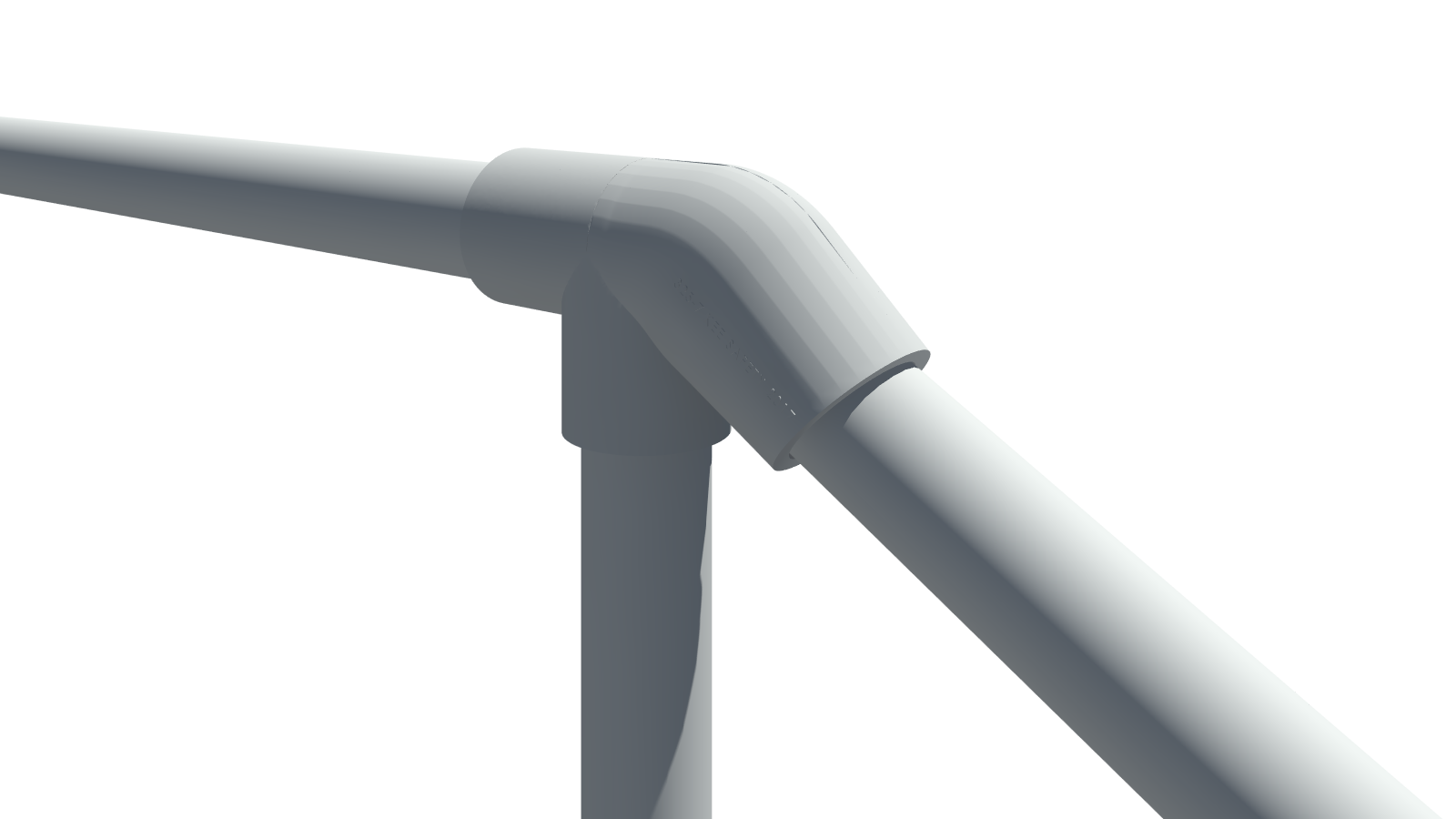 Handrail for steps and landing (angles 30-45) - Simplified Building