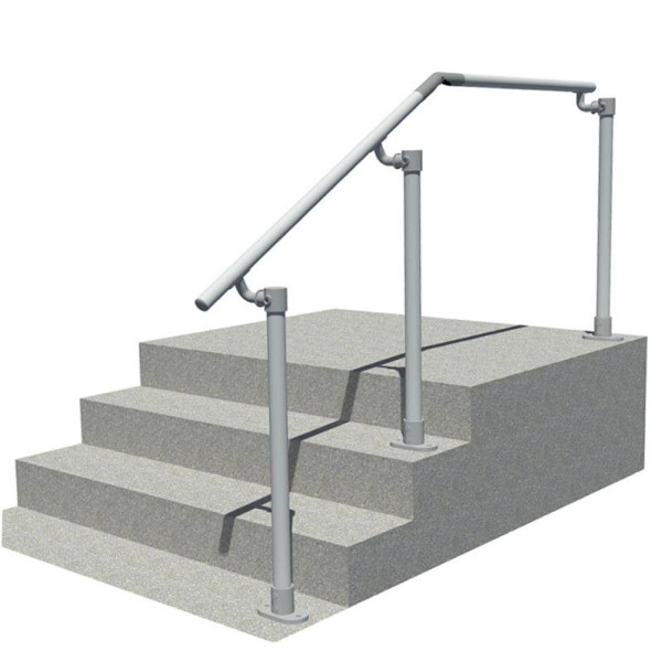 Handrail for steps and landing (angles 30-45) - Simplified Building