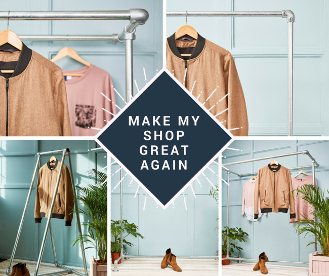 Bridal shop clothing rail - Projects - Simplified Building