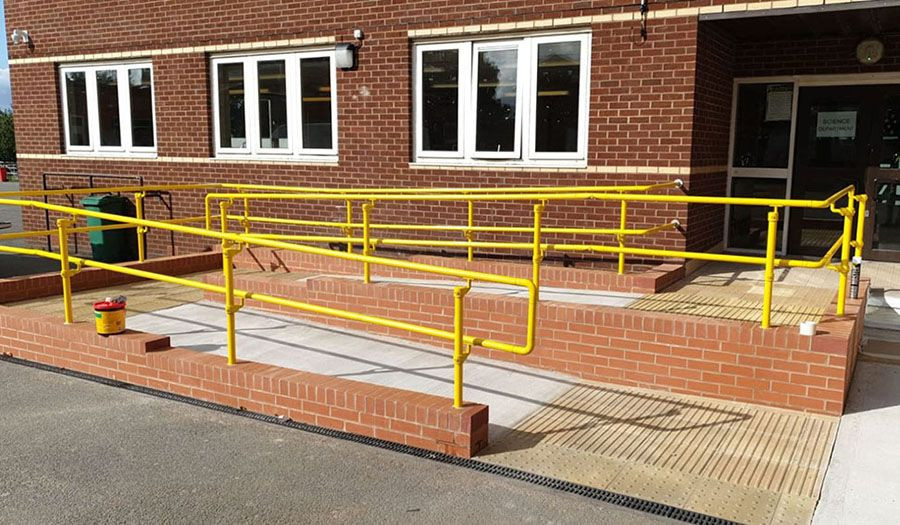 DDA handrail system for a school in Warwickshire - Simplified Building