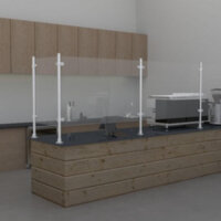 7 Sneeze guard designs for countertops - Simplified Building