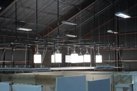 Industrial overhead lighting rig - Projects - Simplified Building