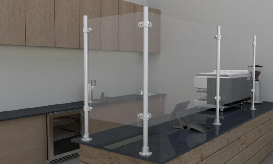 7 Sneeze guard designs for countertops - Simplified Building
