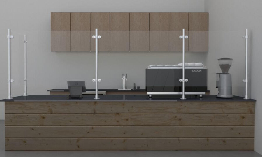 7 Sneeze guard designs for countertops - Simplified Building