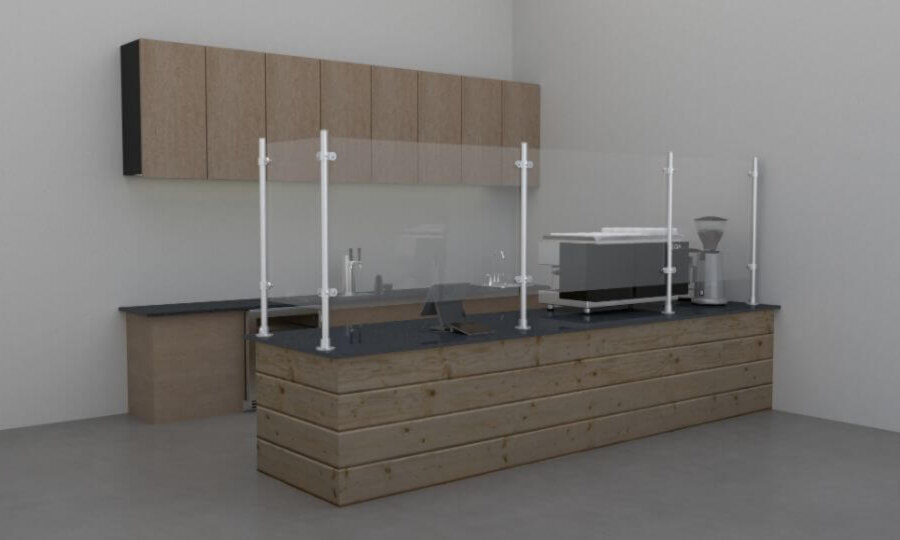 7 Sneeze guard designs for countertops - Simplified Building