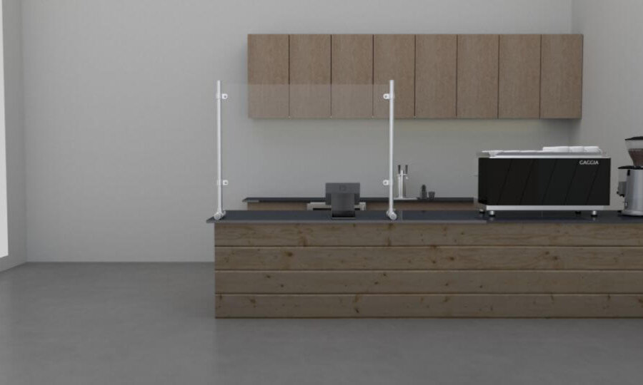7 Sneeze guard designs for countertops - Simplified Building