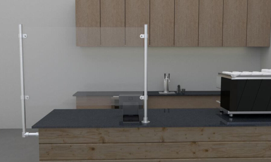 7 Sneeze guard designs for countertops - Simplified Building