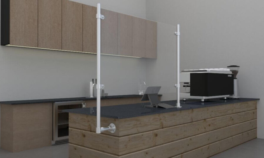 7 Sneeze guard designs for countertops - Simplified Building