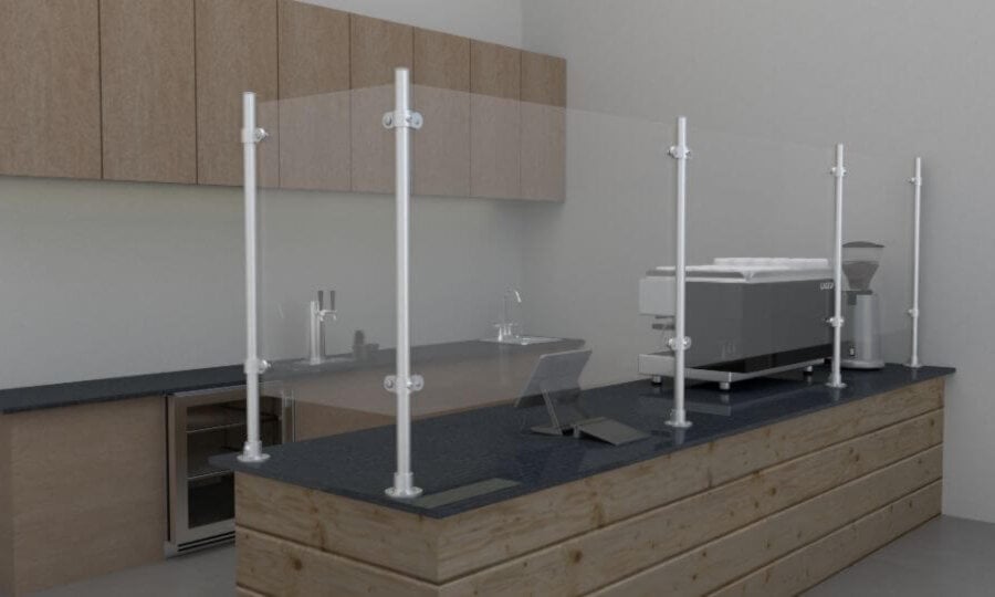 7 Sneeze guard designs for countertops - Simplified Building