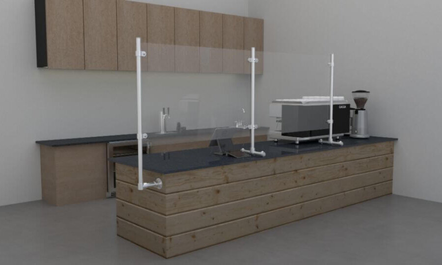 7 Sneeze guard designs for countertops - Simplified Building