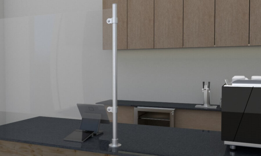 7 Sneeze guard designs for countertops - Simplified Building