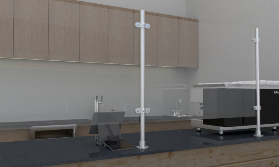 7 Sneeze guard designs for countertops - Simplified Building