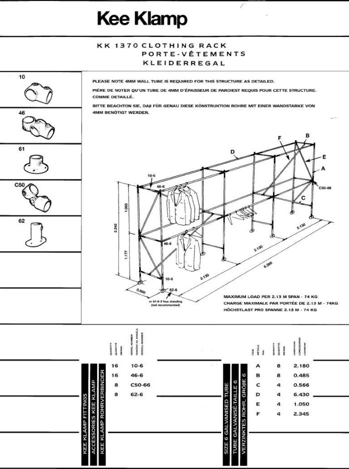 Easy to Build Industrial Clothing Rail - Simplified Building
